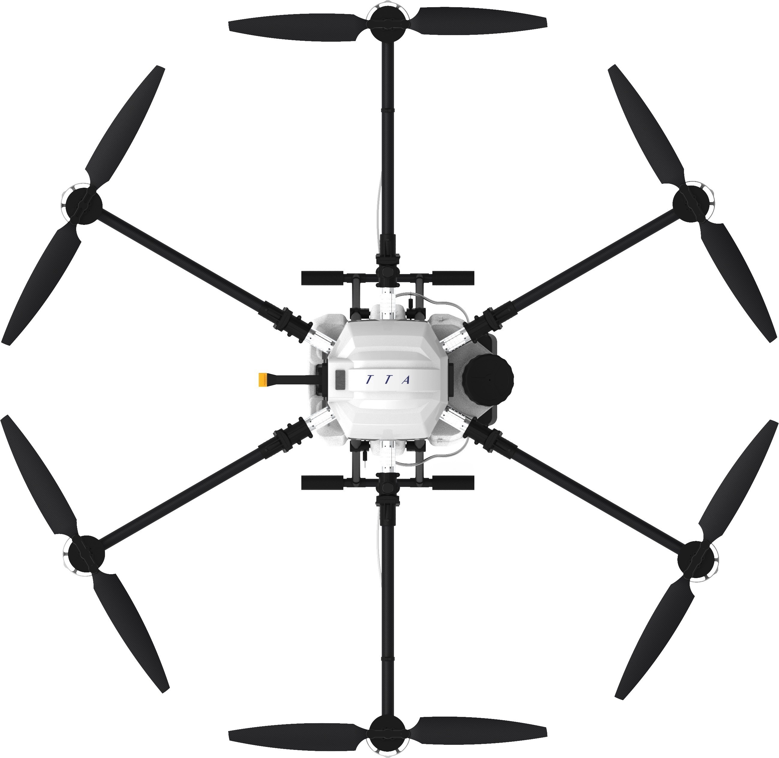 6-Axis Agricultural Drone with Sector Spraying Shape and Internal ...